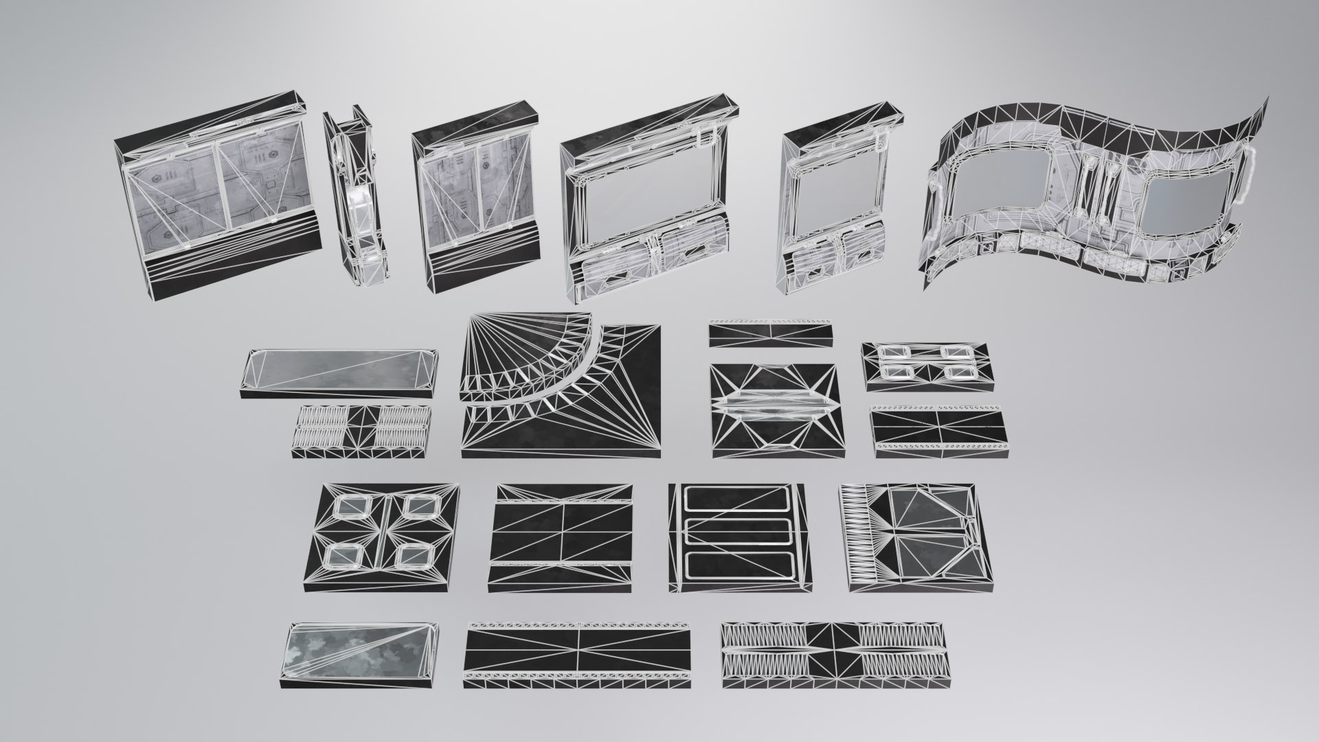 Modular Sci-Fi Interior Low-poly Kitbash 3D Model 3D Model - TurboSquid ...