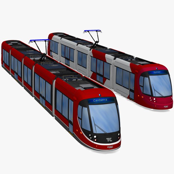 3D модель Трамвай urbos 3 в ливреях Канберры и Сиднея - TurboSquid 2073684