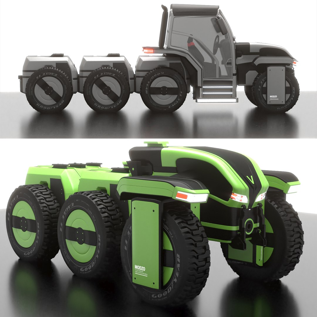 Modular tractor 3D - TurboSquid 1535701