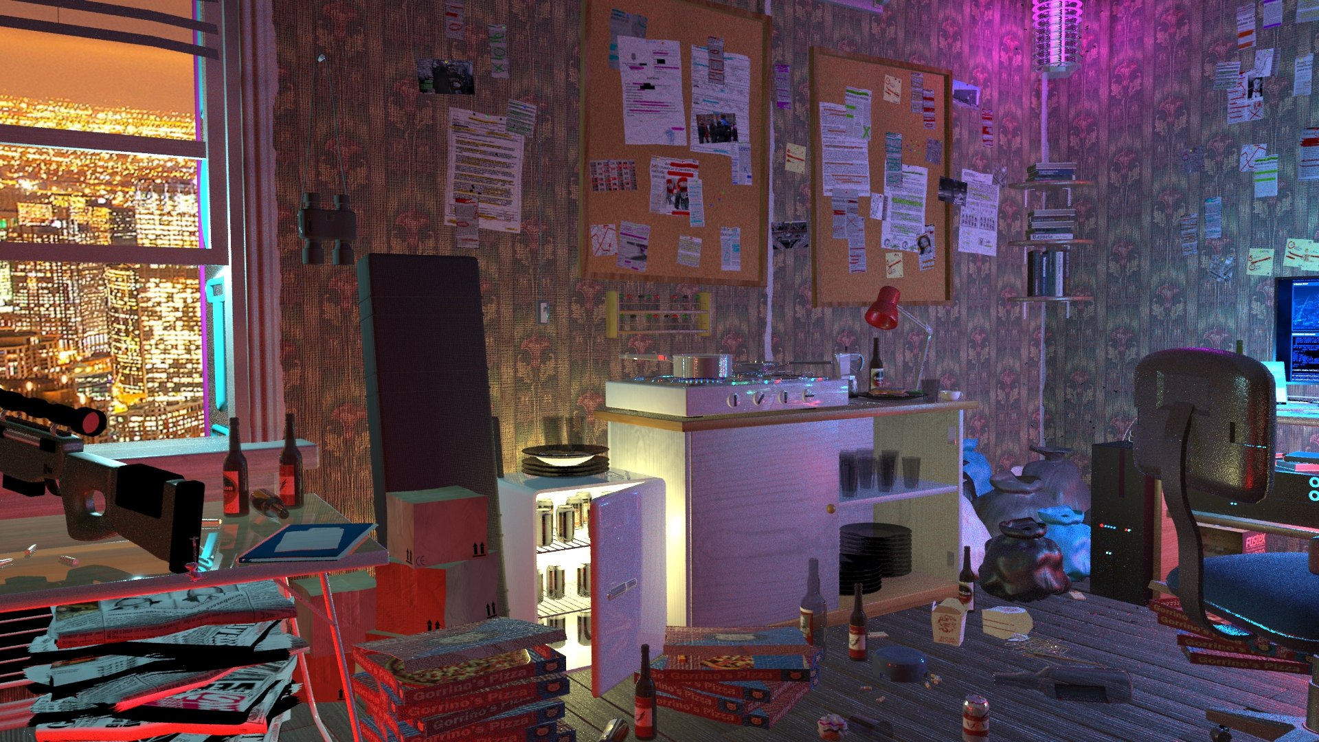 3D Sniper Room Interior Bedroom - TurboSquid 1693522