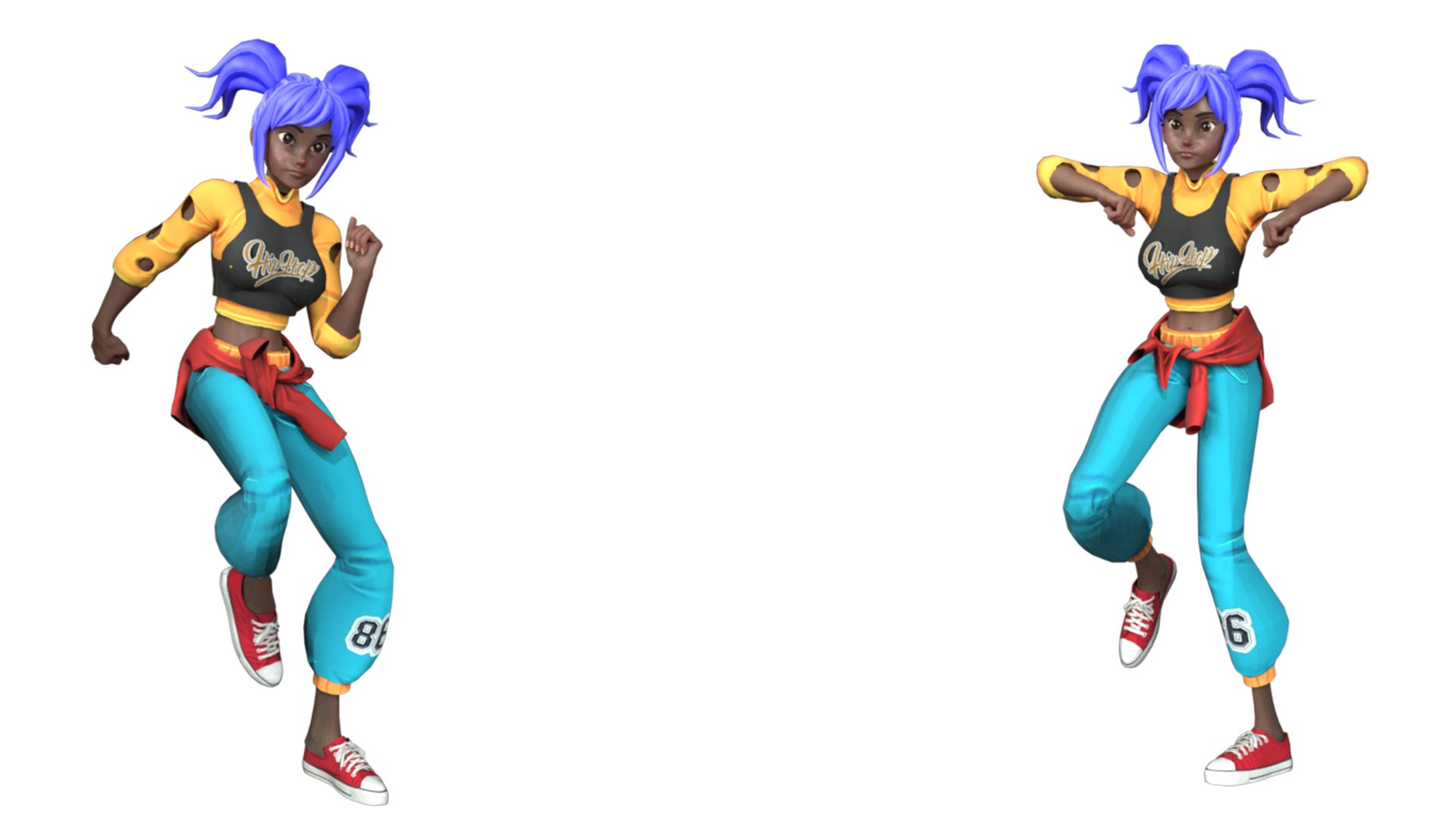 3D Cartoon Rigged Cute Dancer Girl-Sina Character 3D Model - TurboSquid ...