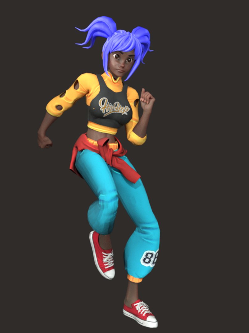 3D Cartoon Rigged Cute Dancer Girl-Sina Character 3D Model - TurboSquid ...