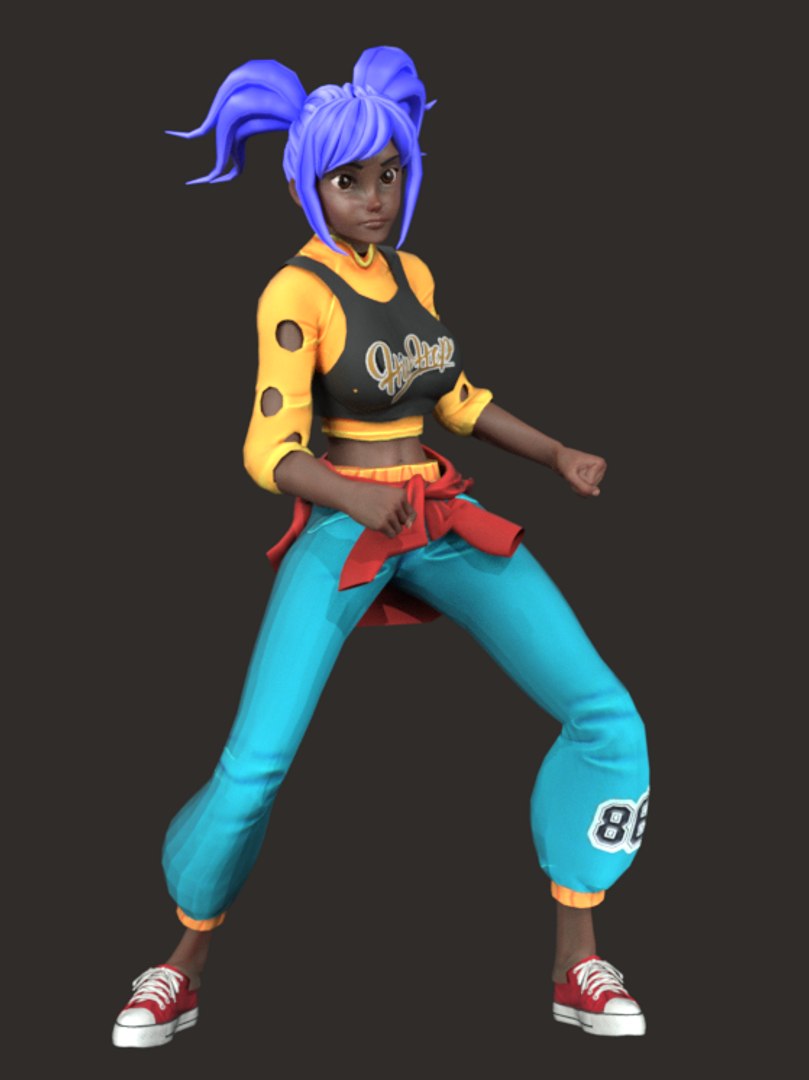 3D Cartoon Rigged Cute Dancer Girl-Sina Character 3D Model - TurboSquid ...