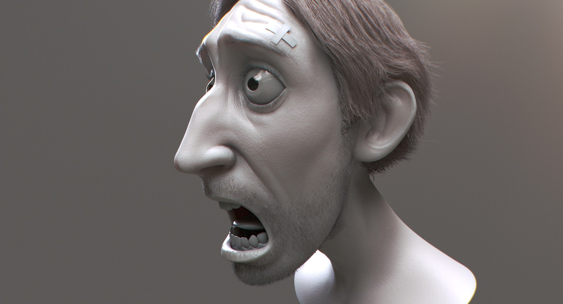 Cartoon Man Head Model - TurboSquid 1210898