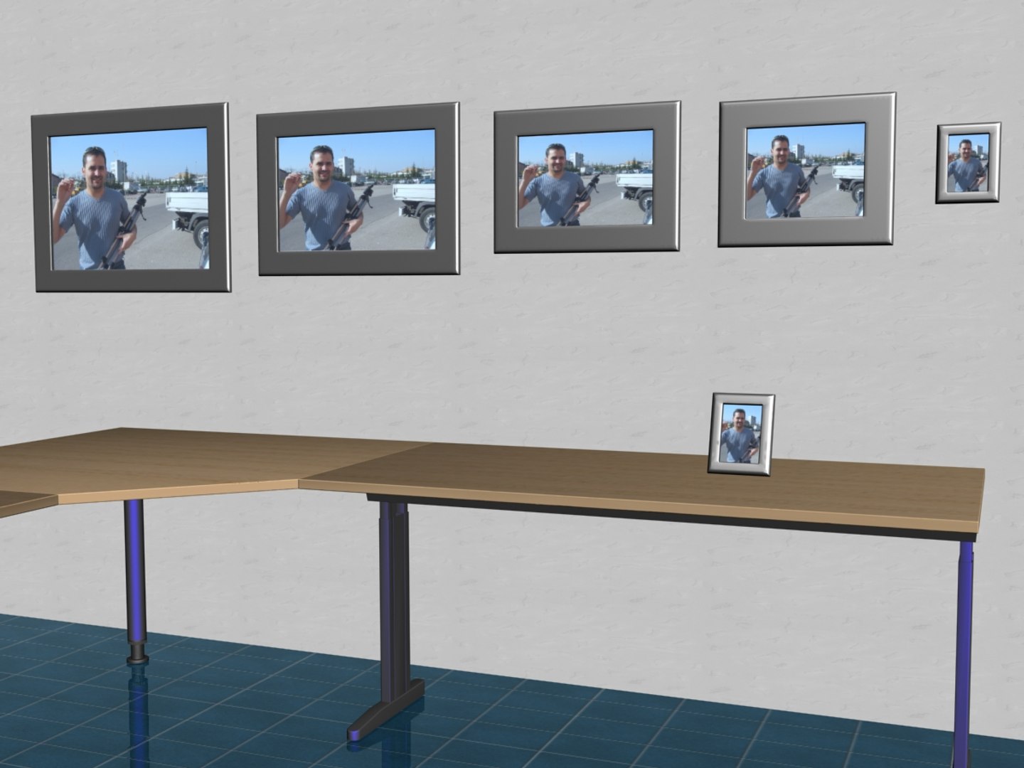 Picture-frames Set Table 3d Model