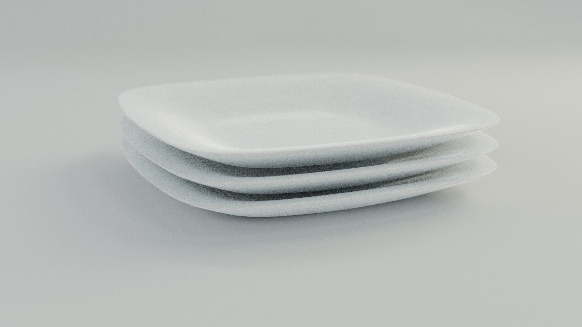 3D Square Porcelain Plate - TurboSquid 1904149