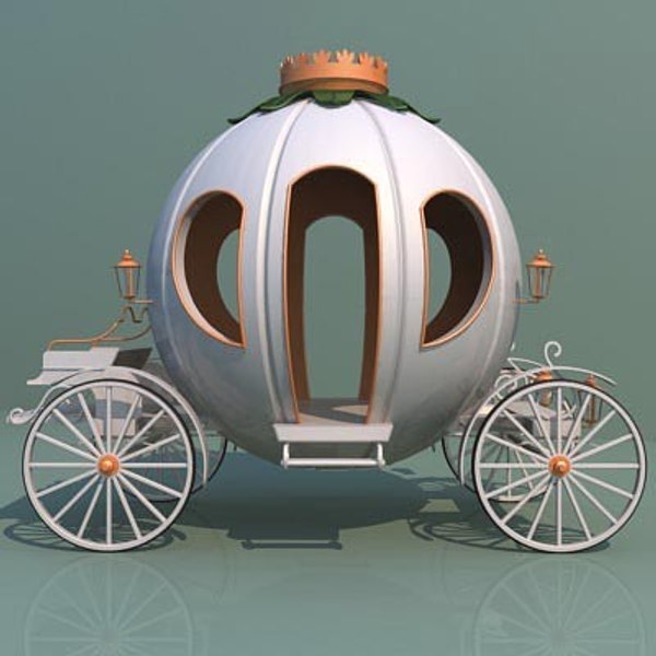 fairy pumpkin cart 3d model