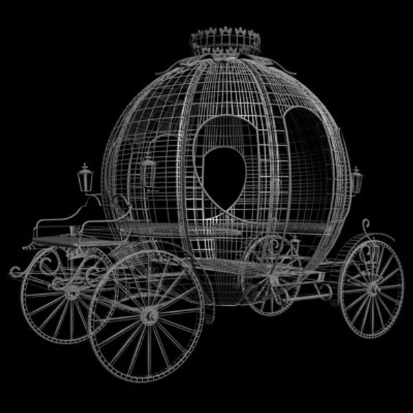 fairy pumpkin cart 3d model