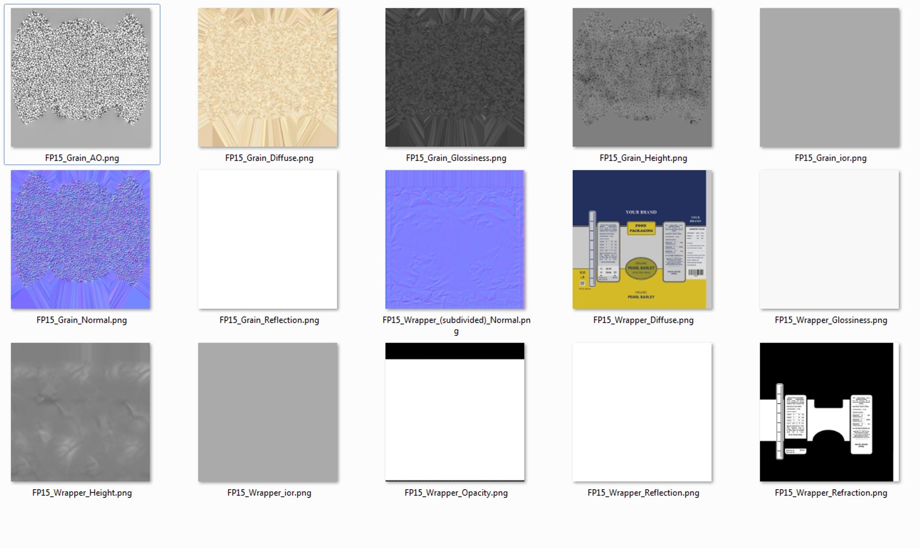 3D realistic food packaging grain - TurboSquid 1353169