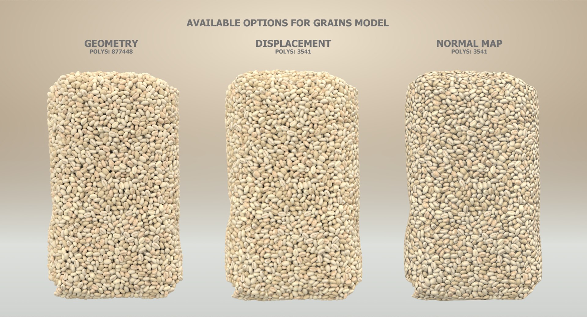 3D realistic food packaging grain - TurboSquid 1353169