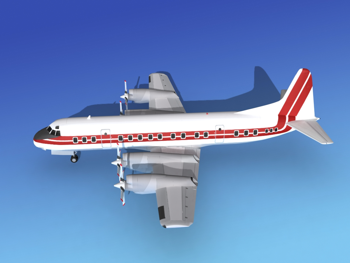 3d model propellers l188 electra lockheed