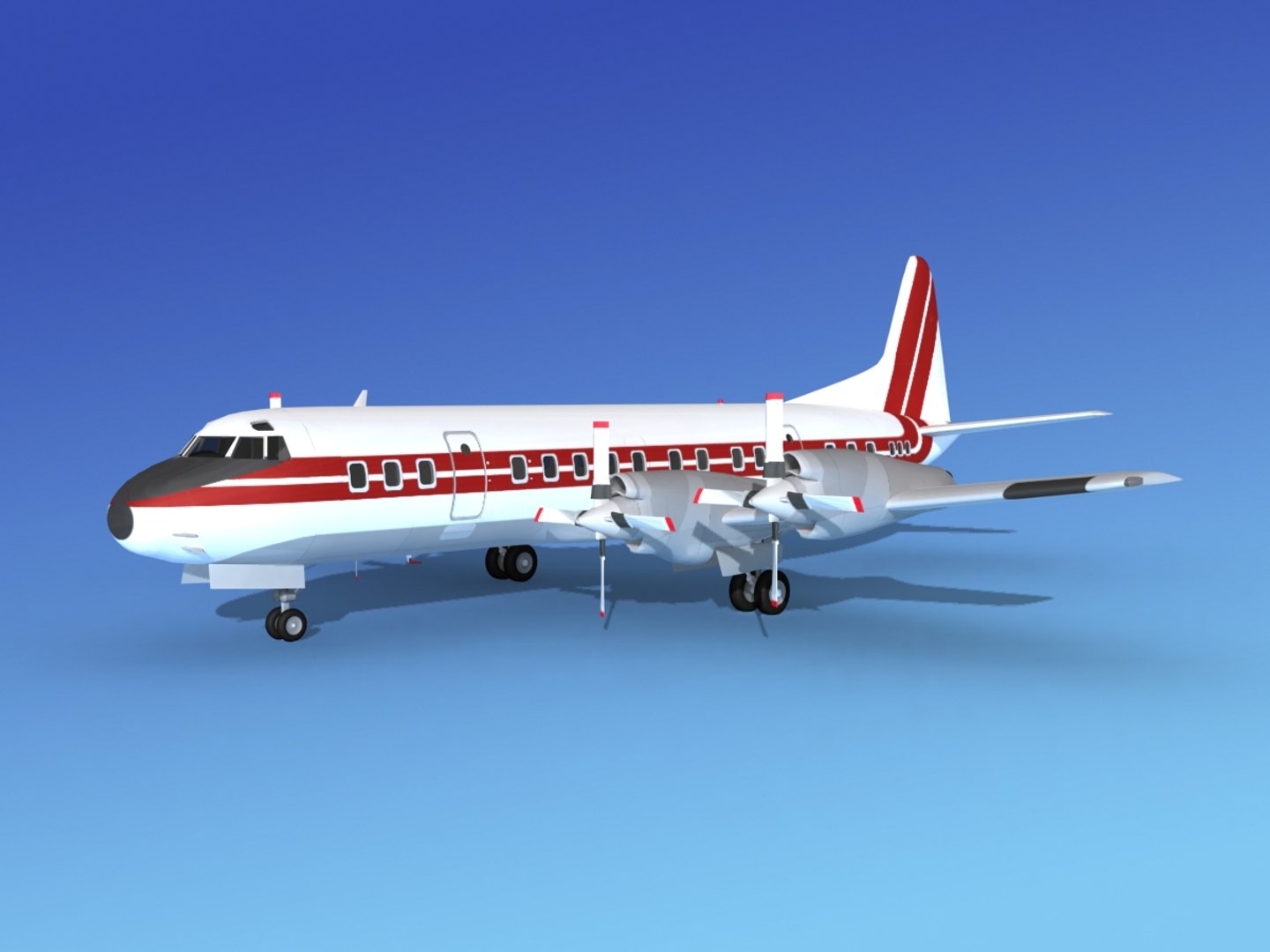 3d model propellers l188 electra lockheed