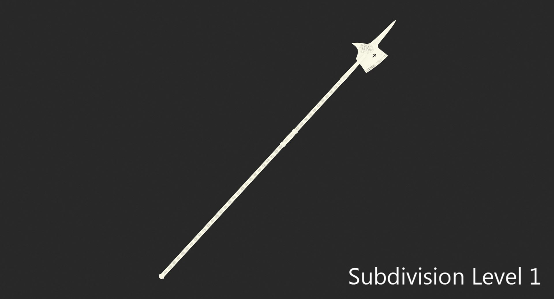 3d Model Of Halberd Pole Weapon