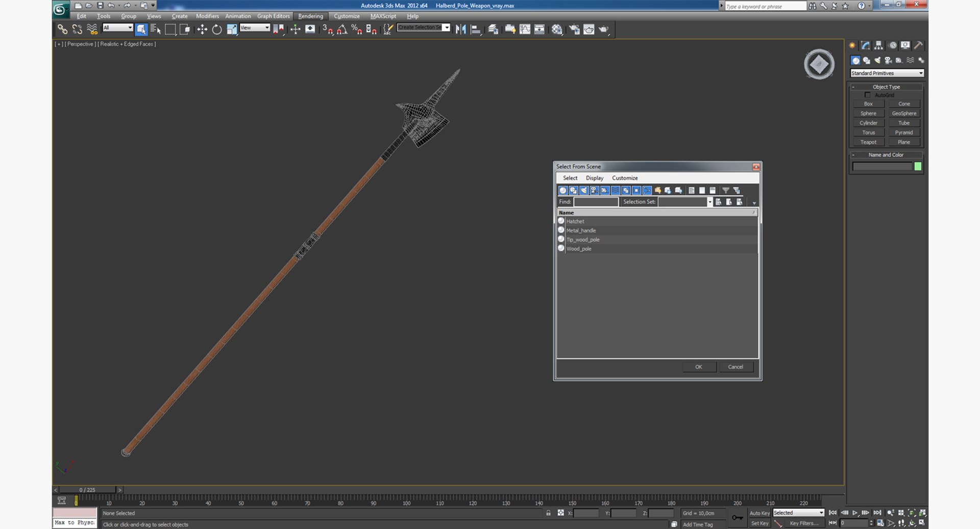 3d Model Of Halberd Pole Weapon