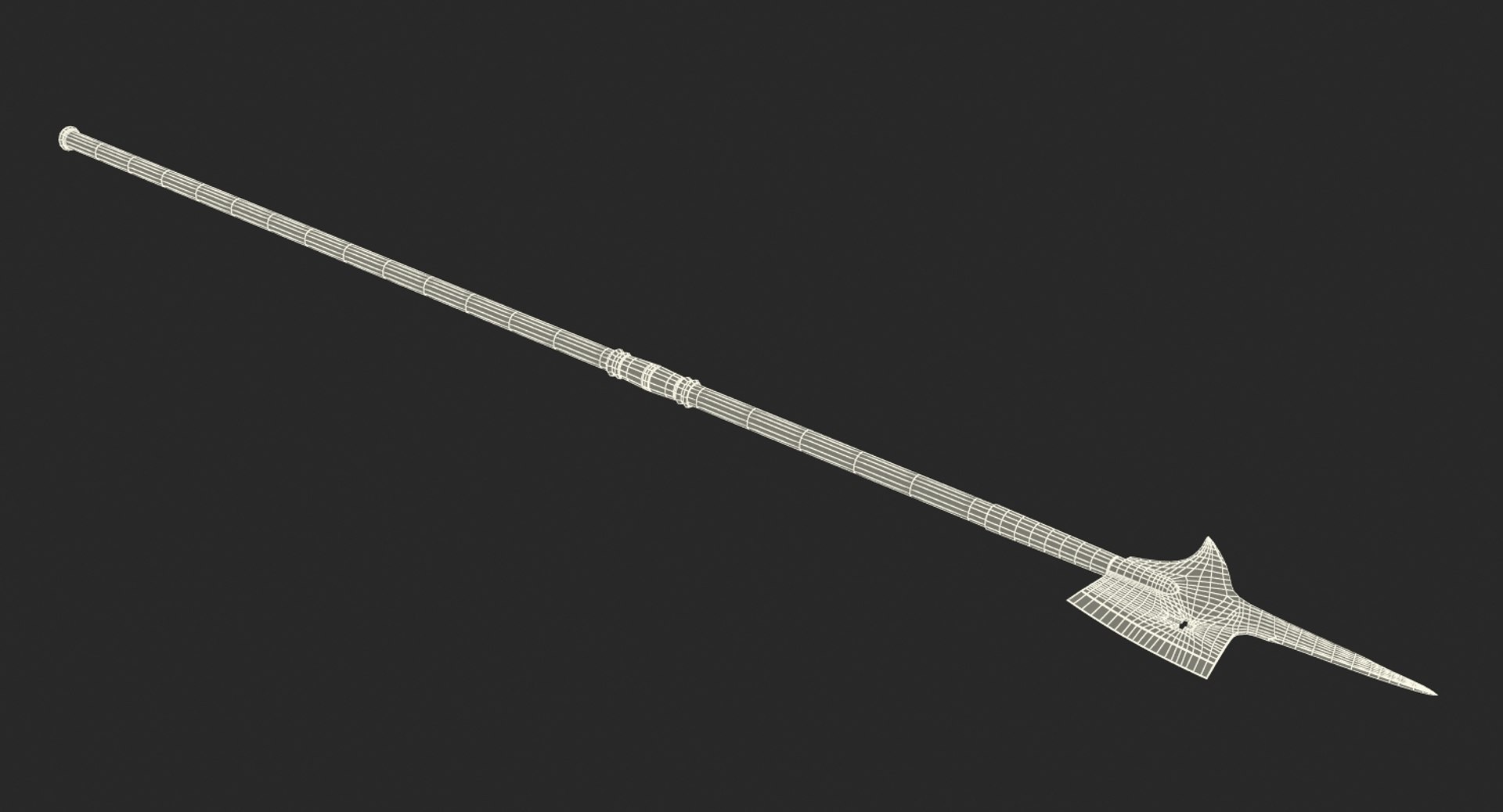 3d Model Of Halberd Pole Weapon