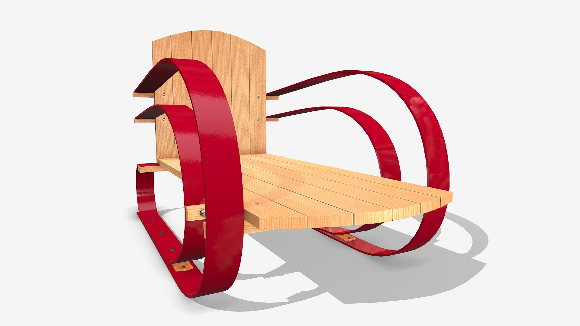 3D Red Sled - TurboSquid 1993001