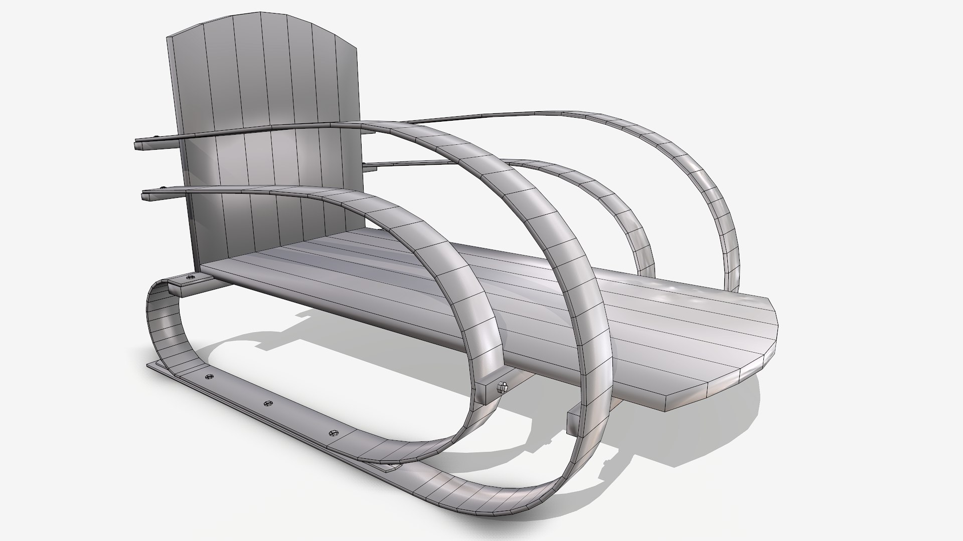 3D Red Sled - TurboSquid 1993001