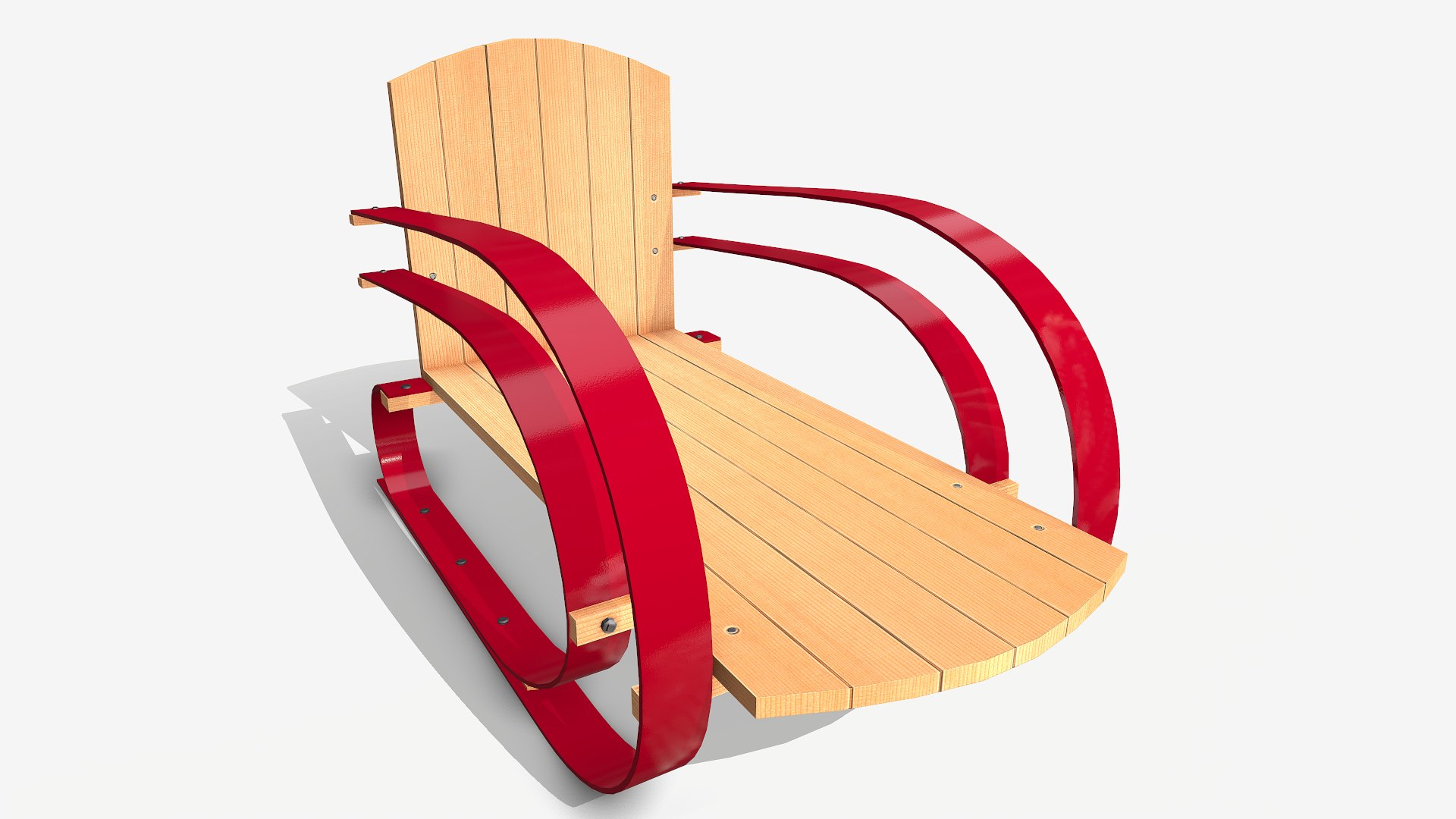 3D Red Sled - TurboSquid 1993001