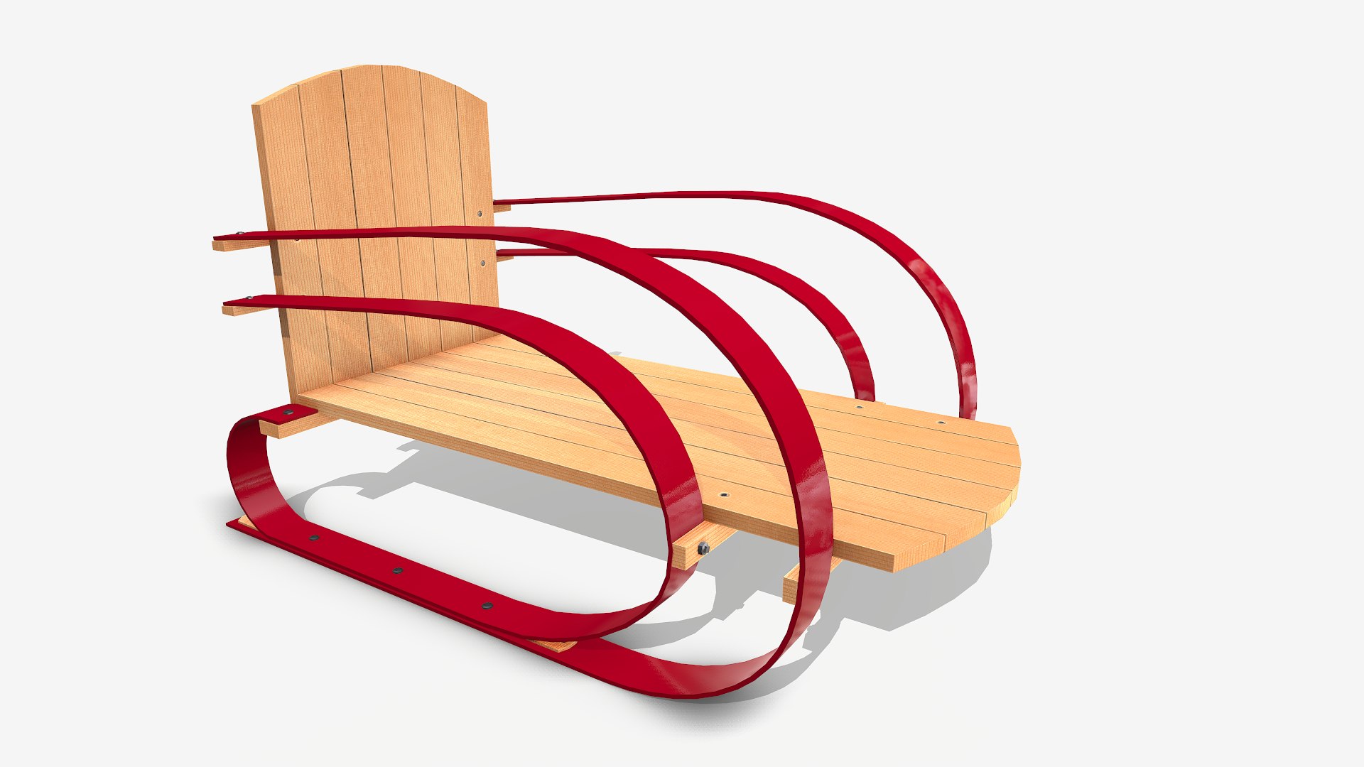 3D Red Sled - TurboSquid 1993001