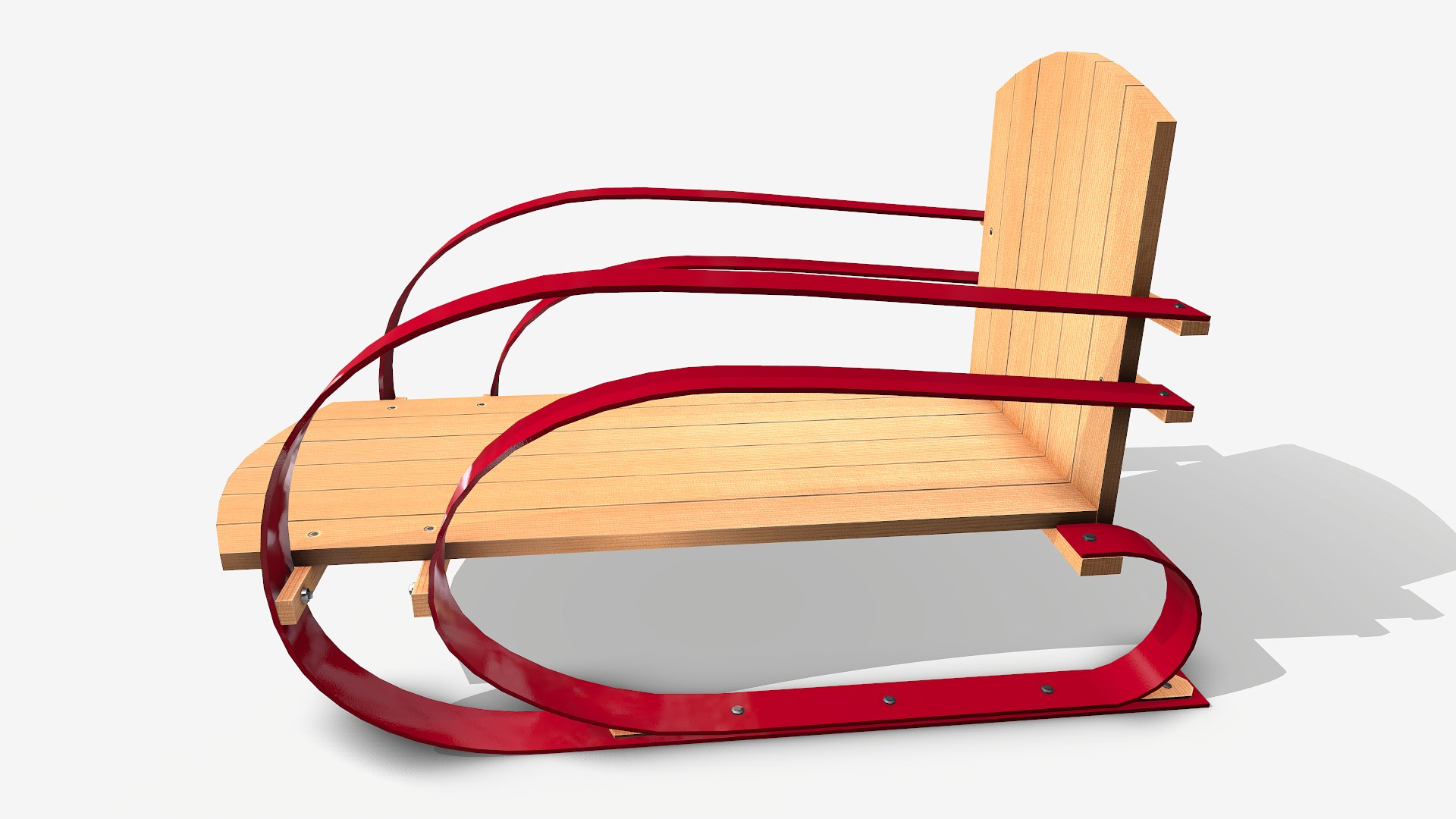 3D Red Sled - TurboSquid 1993001
