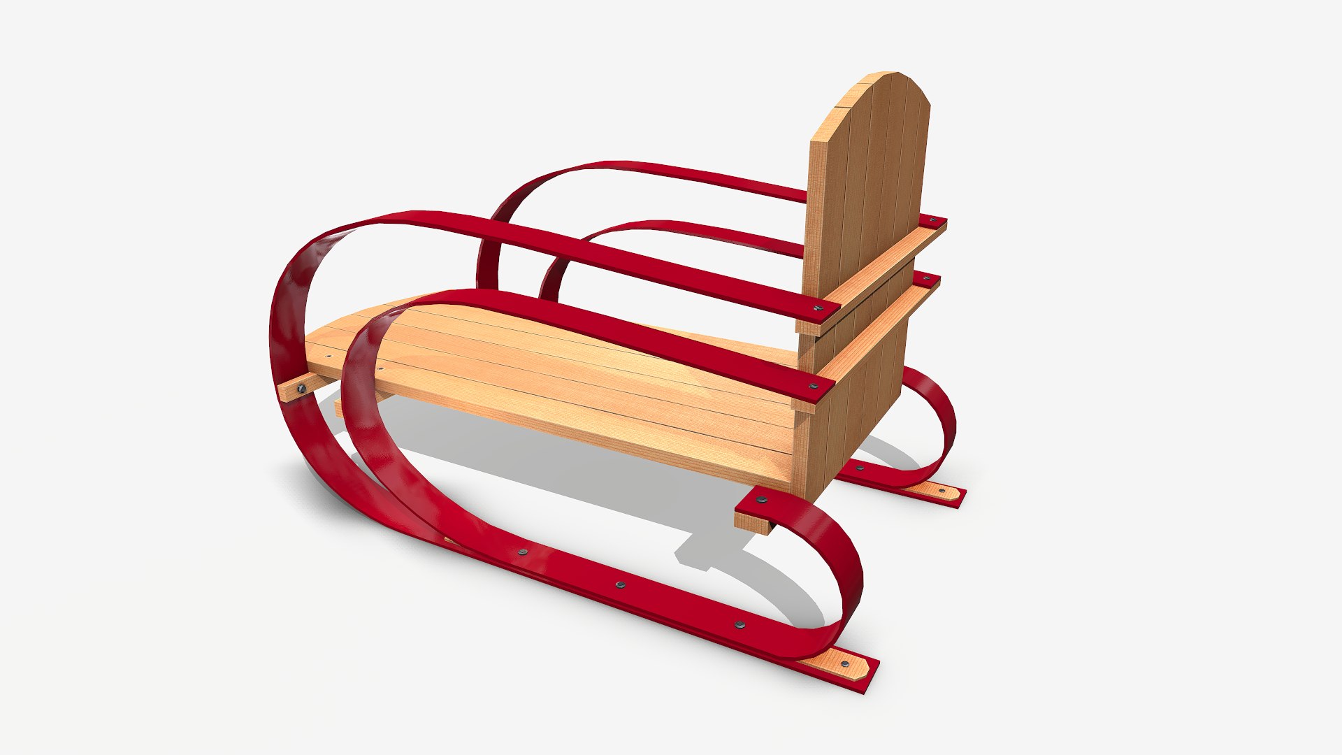 3D Red Sled - TurboSquid 1993001