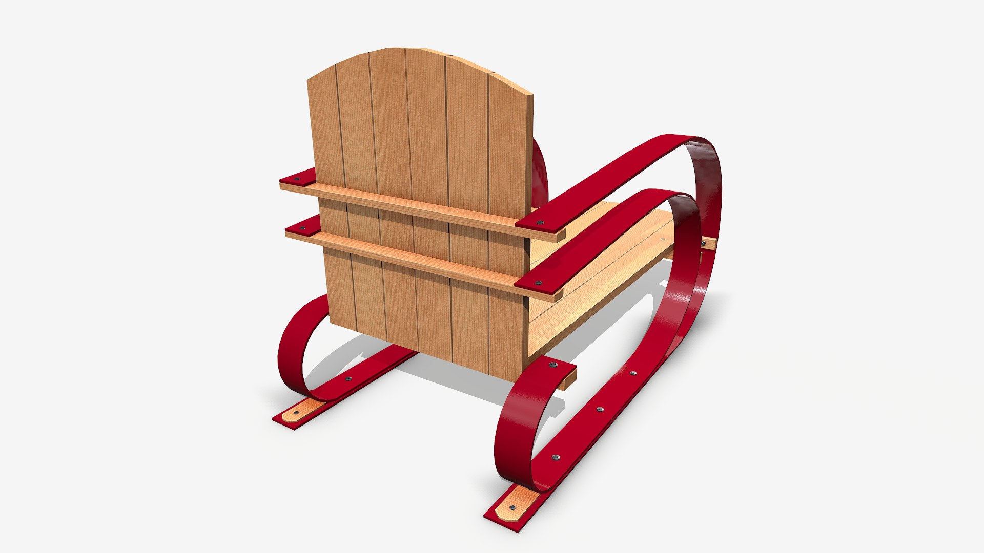 3D Red Sled - TurboSquid 1993001