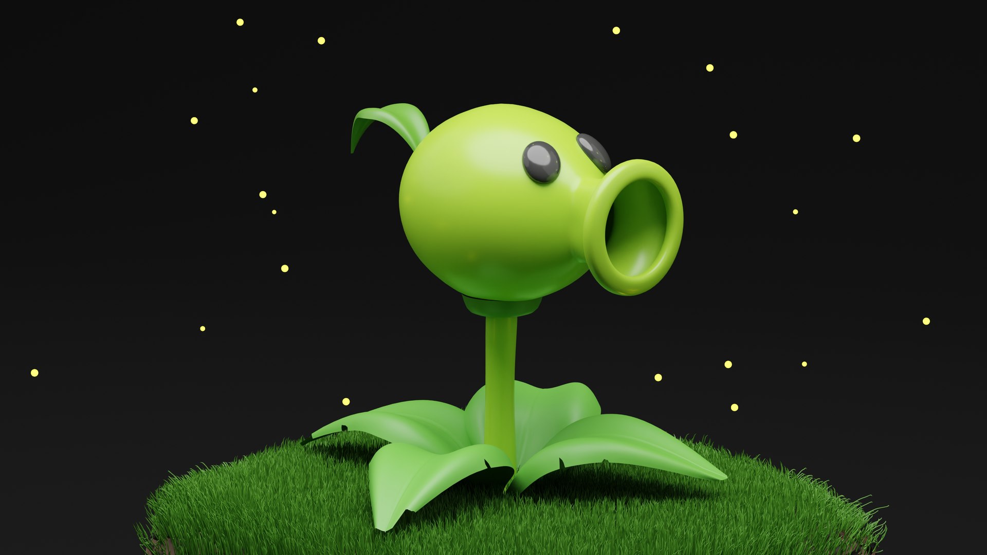 PeaShooter Plants Vs Zombies 3D - TurboSquid 2289076