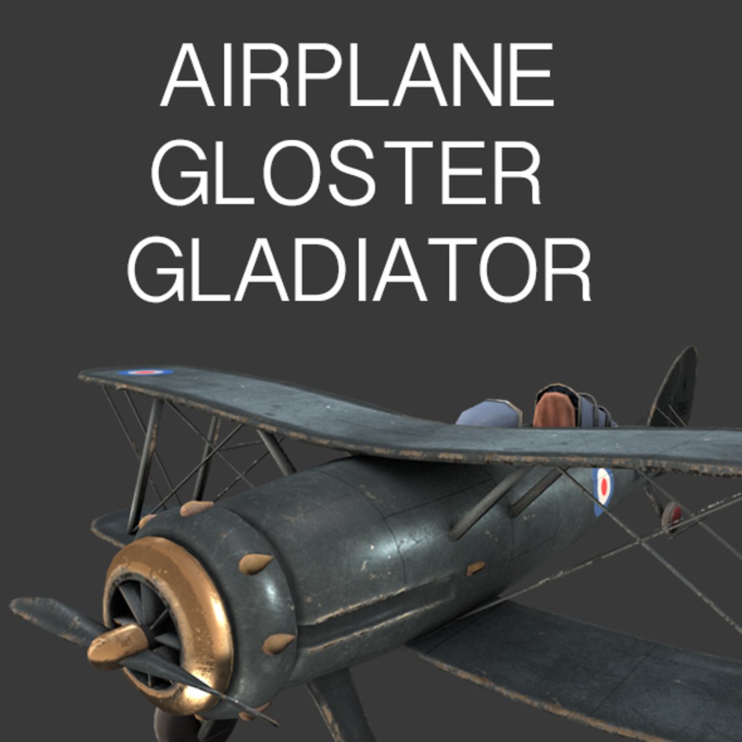 3D Airplane Gloster Gladiator - TurboSquid 1290562