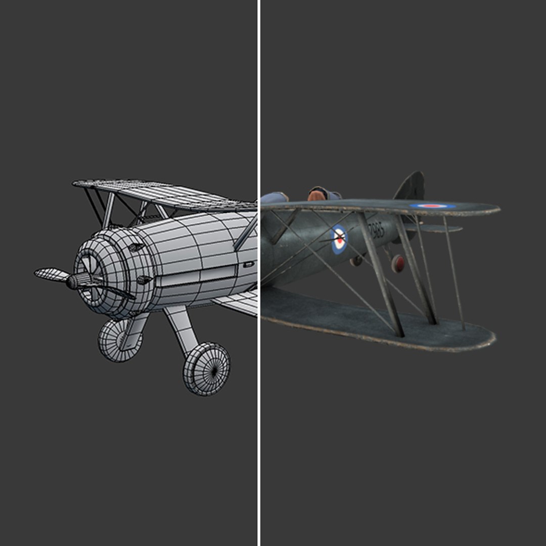 3D Airplane Gloster Gladiator - TurboSquid 1290562