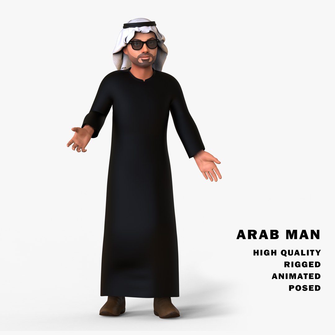 3D Arab Man Stylized Character RIGGED - TurboSquid 2058007