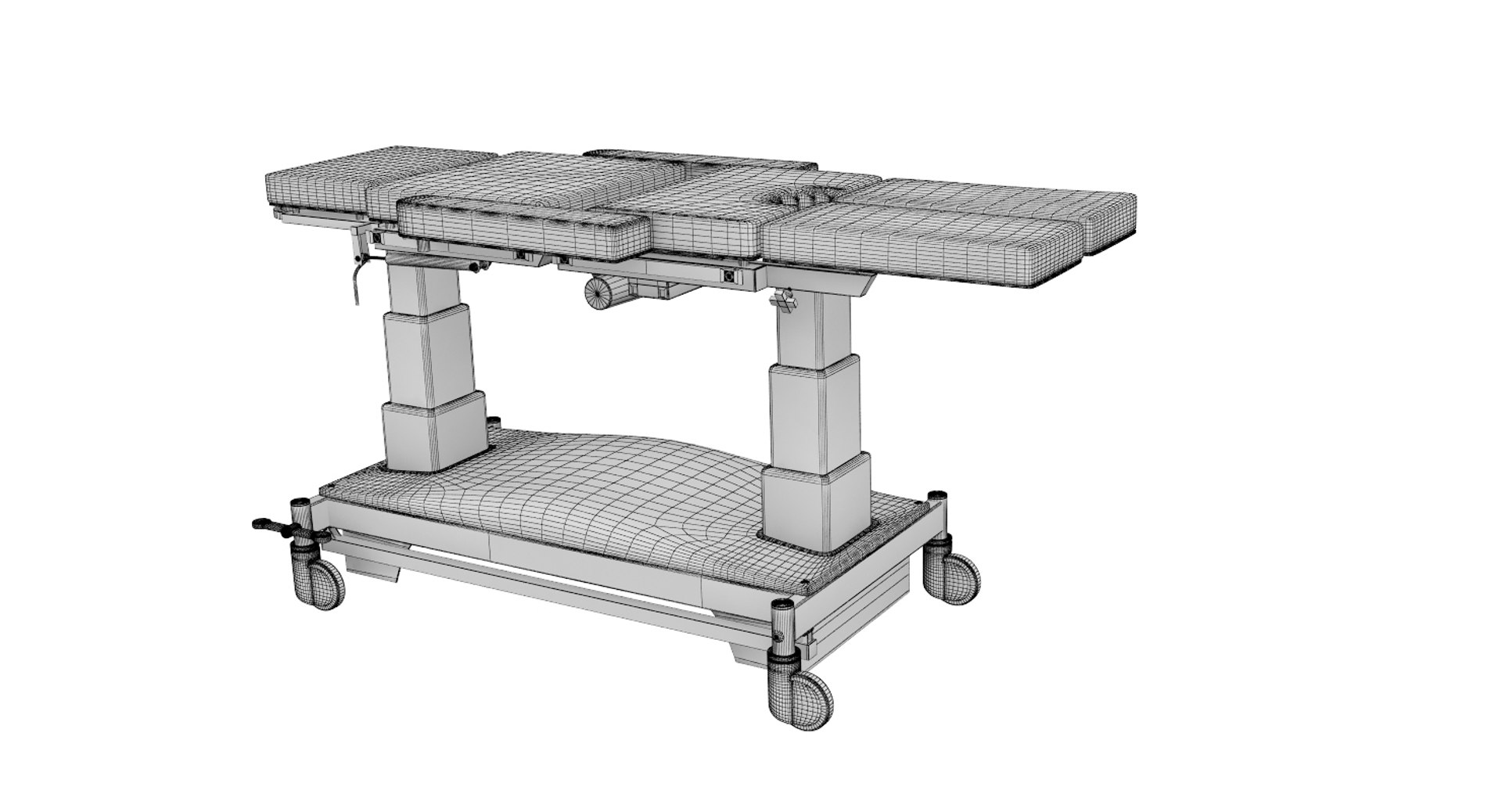 Medi Plinth Mobile Operating Table With Arms 3D Model - TurboSquid 2044333