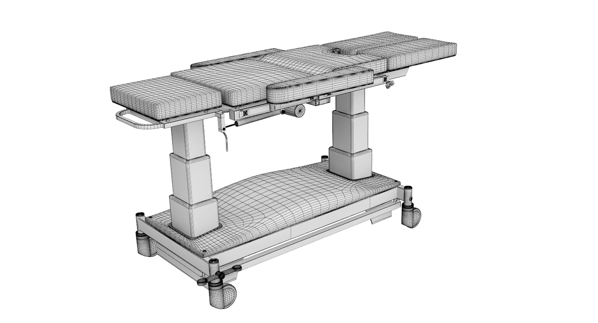 Medi Plinth Mobile Operating Table With Arms 3D Model - TurboSquid 2044333