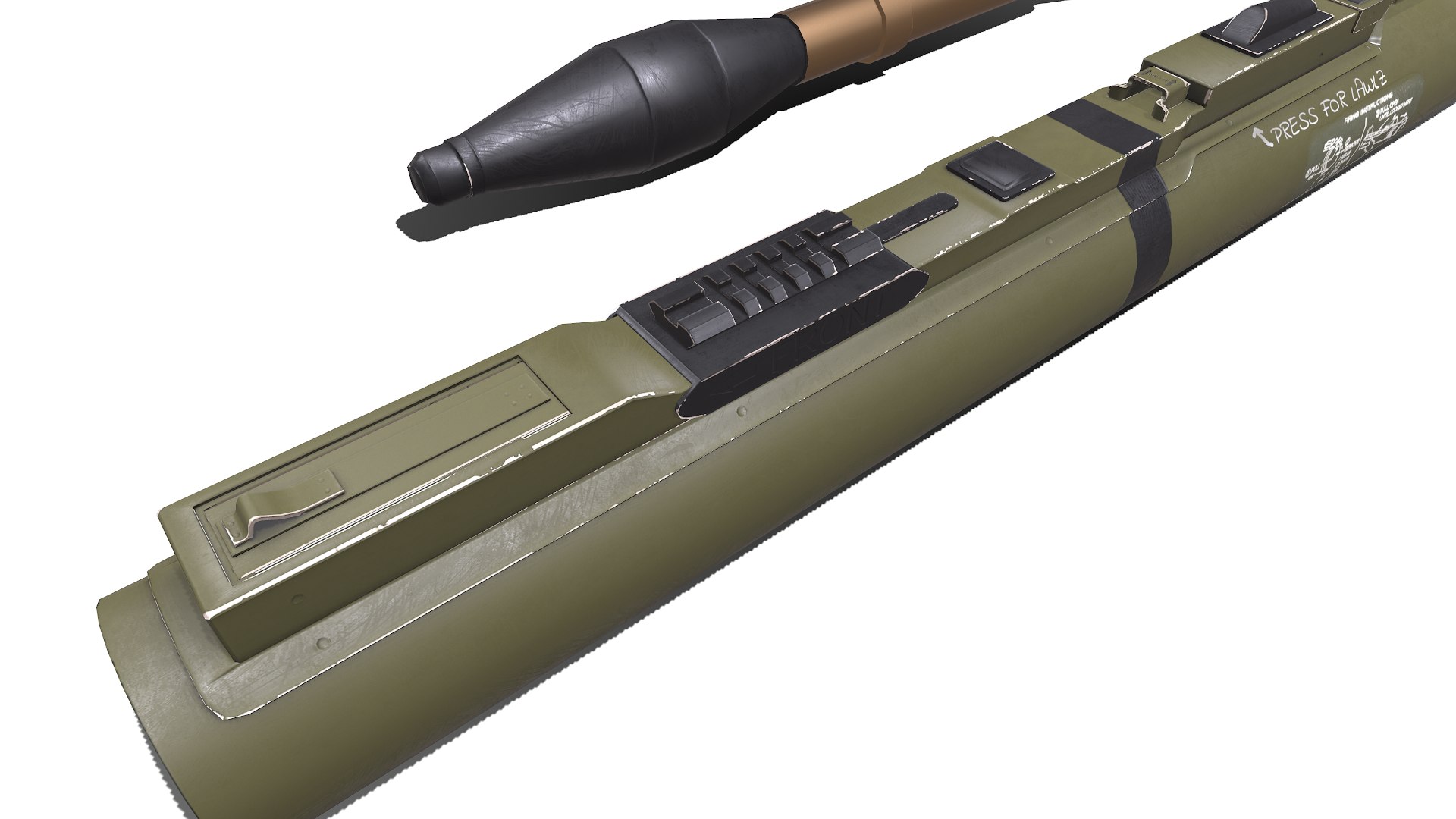 M72 LAW Light Anti Tank Weapon Low-poly PBR 3D Model - TurboSquid 2115538