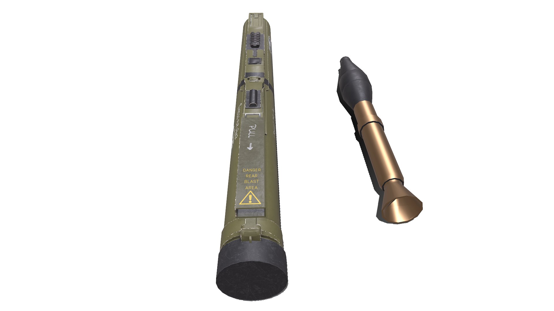 M72 LAW Light Anti Tank Weapon Low-poly PBR 3D Model - TurboSquid 2115538