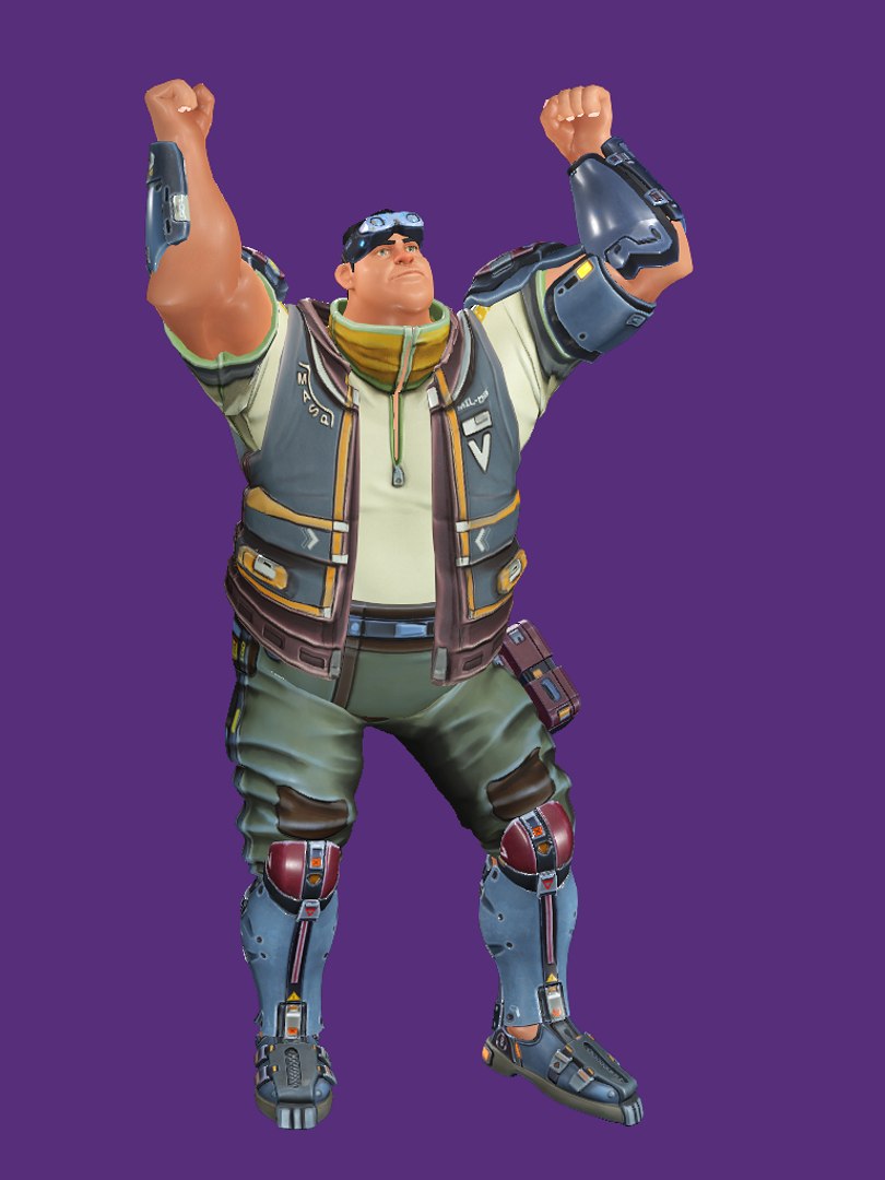 Cartoon Rigged Fighter Man-Tommy Character 3D Model 3D Model ...