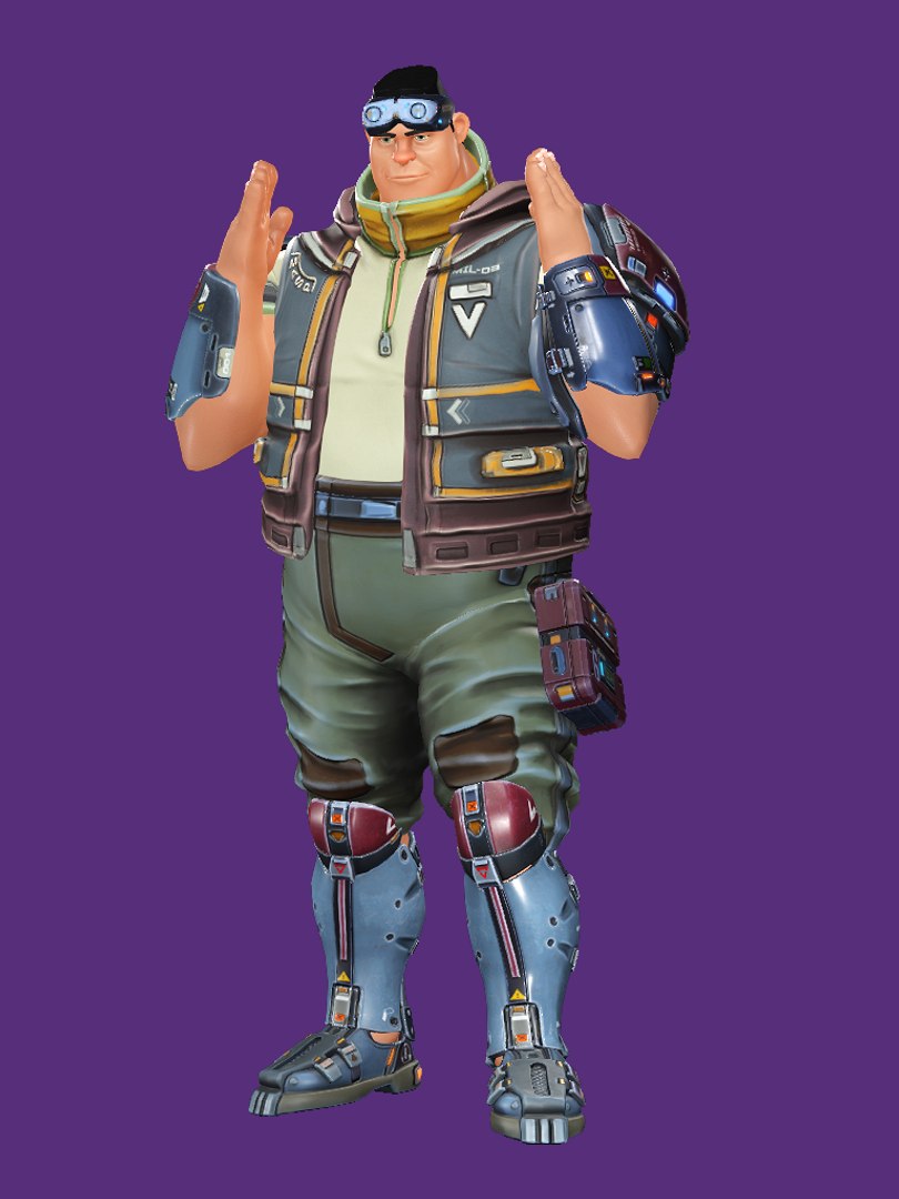 Cartoon Rigged Fighter Man-Tommy Character 3D Model 3D Model ...