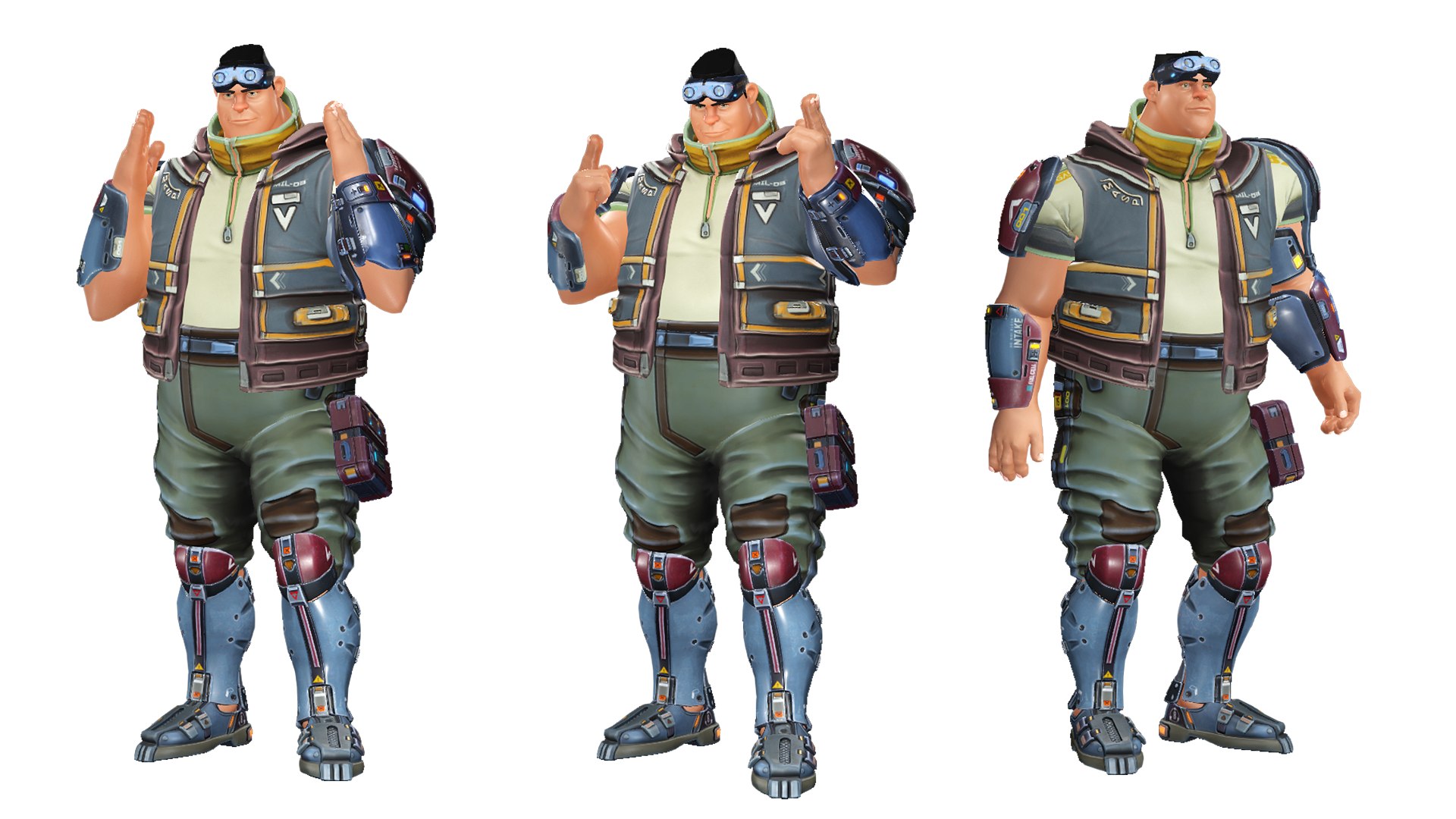 Cartoon Rigged Fighter Man-Tommy Character 3D Model 3D Model ...