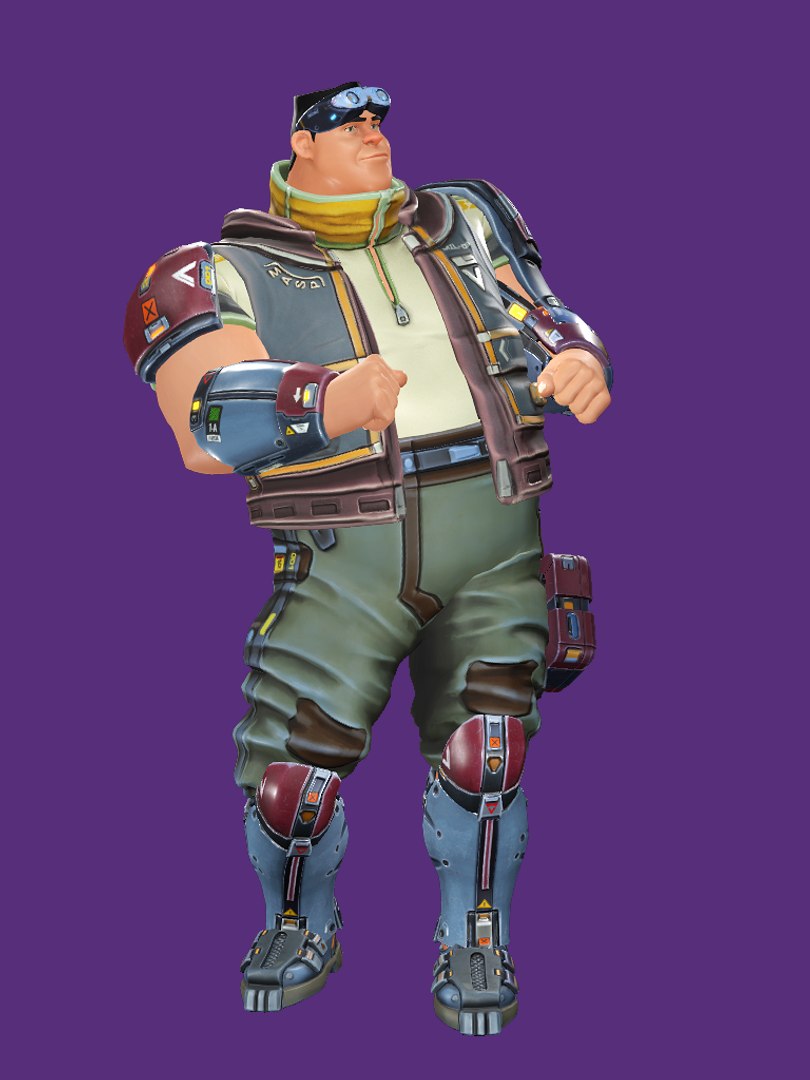 Cartoon Rigged Fighter Man-Tommy Character 3D Model 3D Model ...