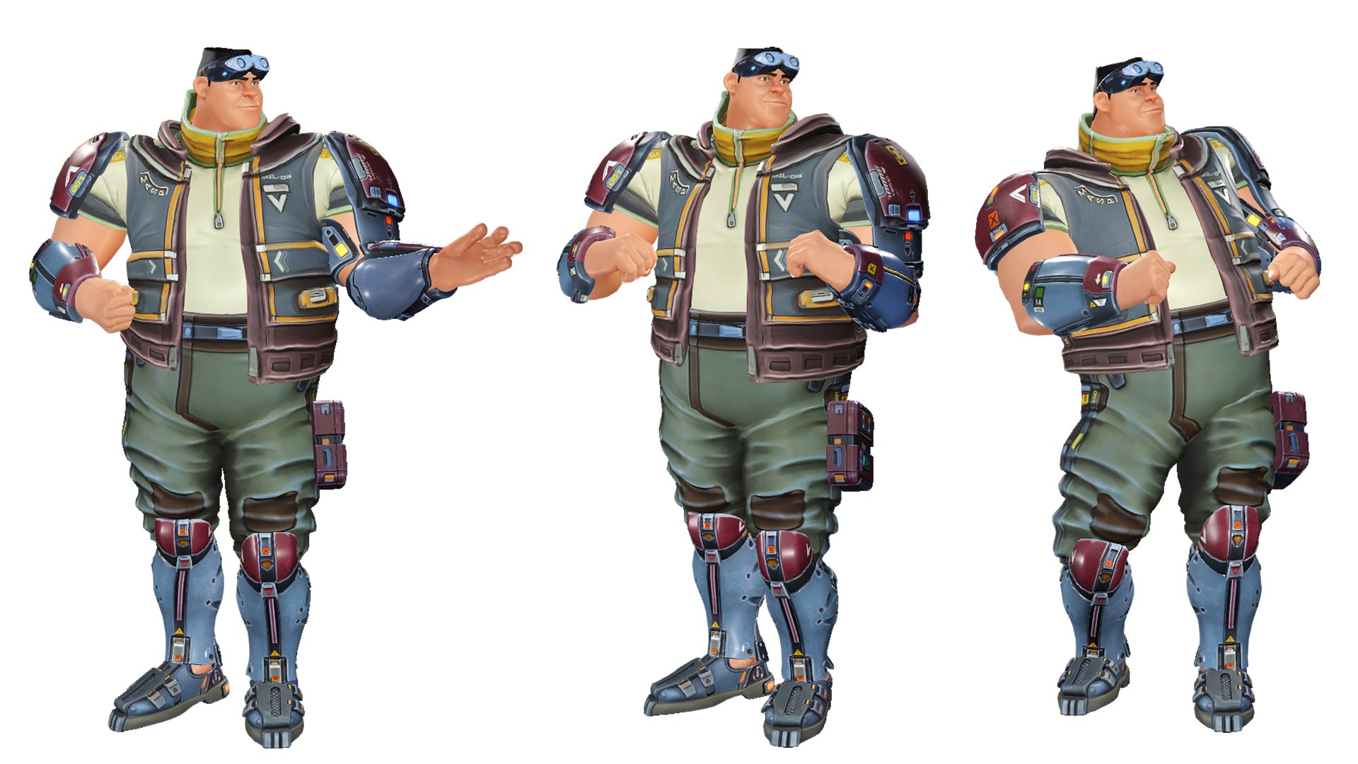 Cartoon Rigged Fighter Man-Tommy Character 3D Model 3D Model ...