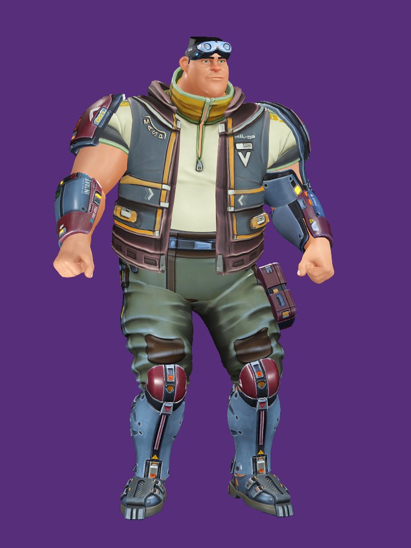 Cartoon Rigged Fighter Man-Tommy Character 3D Model 3D Model ...