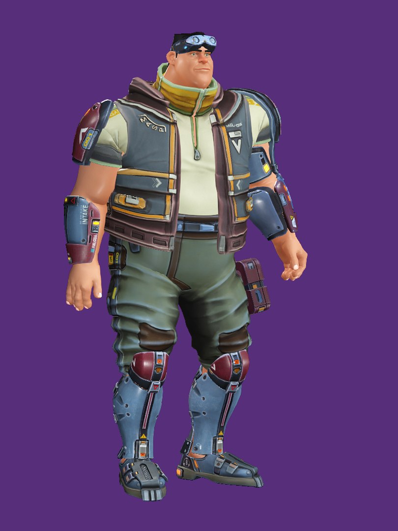 Cartoon Rigged Fighter Man-Tommy Character 3D Model 3D Model ...