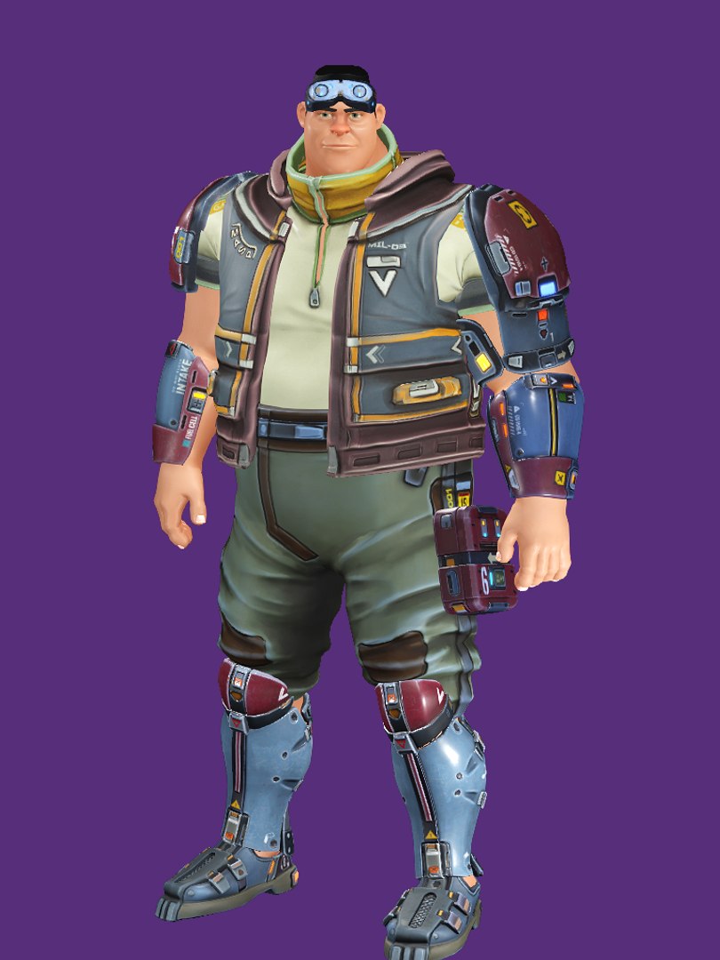 Cartoon Rigged Fighter Man-Tommy Character 3D Model 3D Model ...