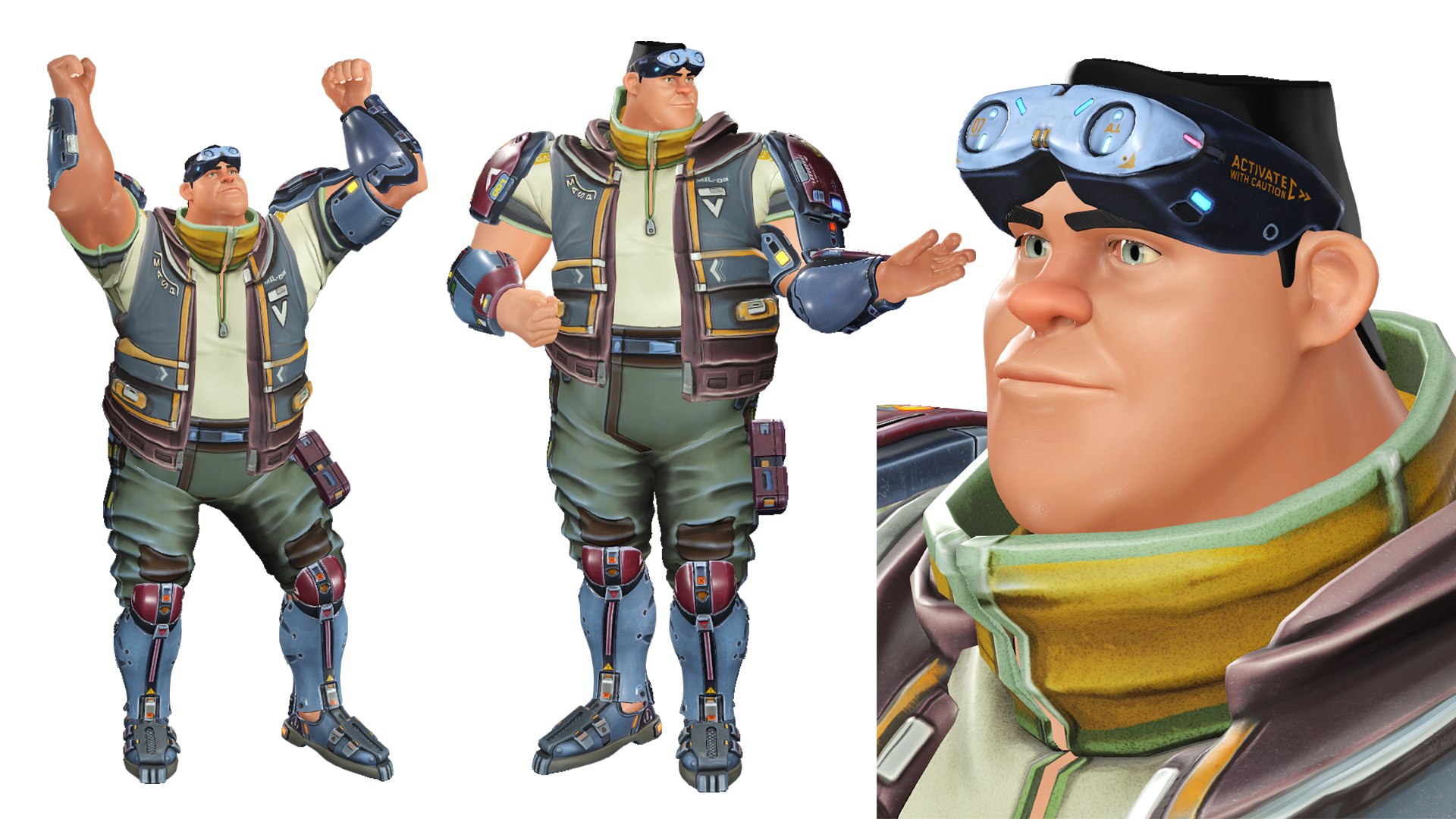 Cartoon Rigged Fighter Man-Tommy Character 3D Model 3D Model ...