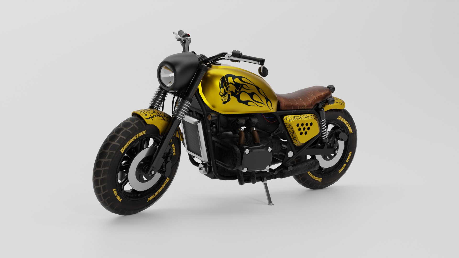 Big Custom Motorcyle Low-poly 3D Model 3D Model - TurboSquid 2316938