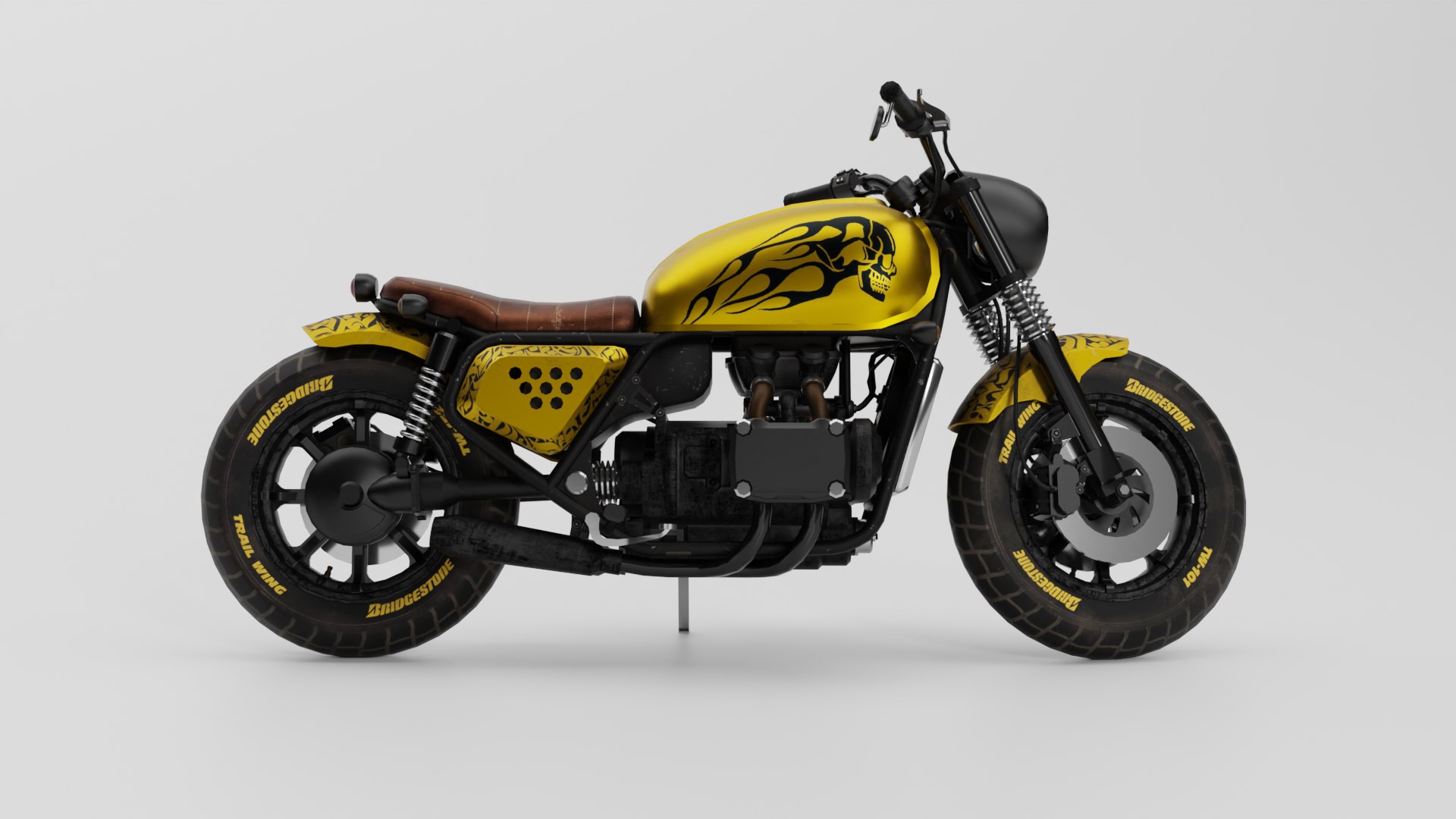 Big Custom Motorcyle Low-poly 3D Model 3D Model - TurboSquid 2316938