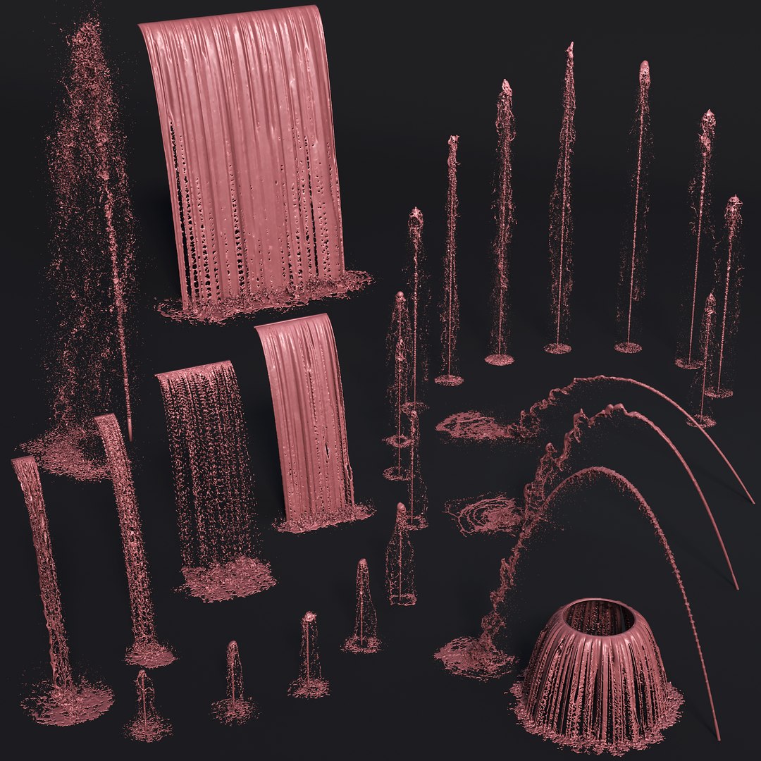 Water Collection 26 Elements 3D Model - TurboSquid 2193675