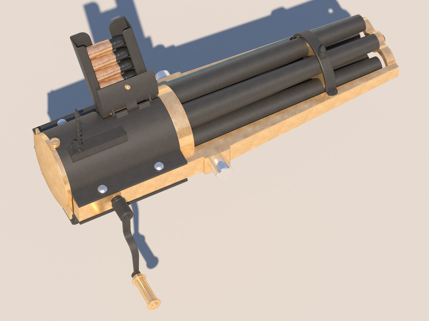 3D Hotchkiss 37mm Revolving Cannon Model - TurboSquid 1639065