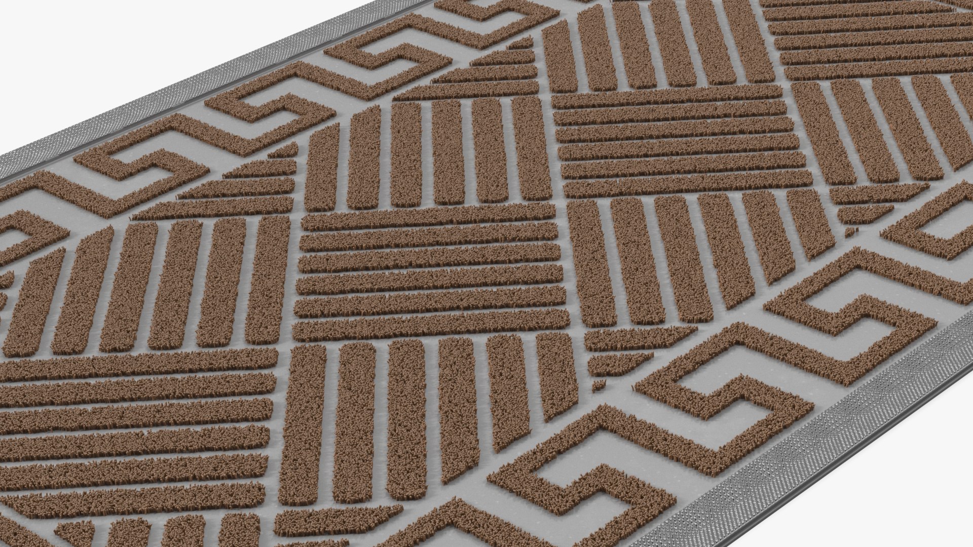 Meander Grey Rectangular Door Mats Fur Model - TurboSquid 2137101