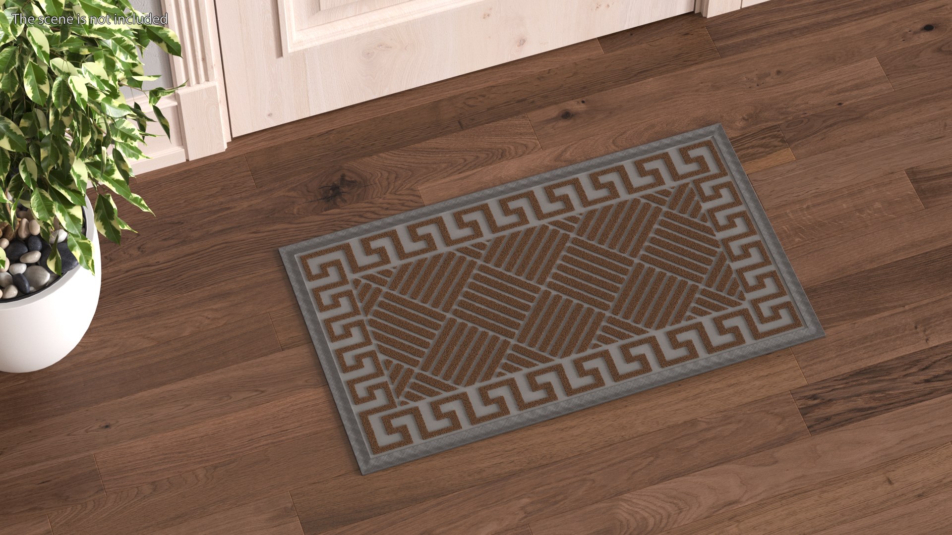 Meander Grey Rectangular Door Mats Fur Model - TurboSquid 2137101