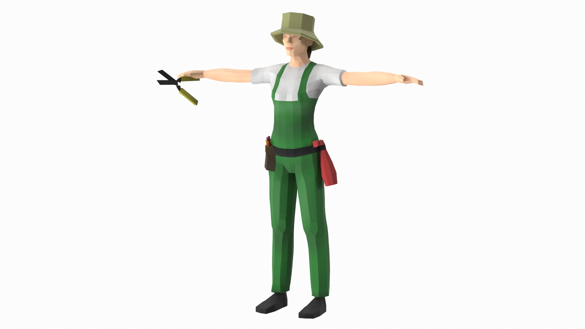 3D Gardener Low Poly Rigged For Cinema 4D Model - TurboSquid 2191802